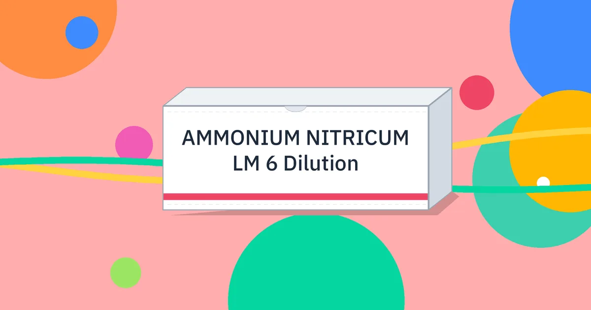 Symbolbild: Packung mit der Aufschrift AMMONIUM NITRICUM LM 6 Dilution (PZN 13321728) – Verfügbarkeit und Bezug in Apotheken in Frankfurt am Main