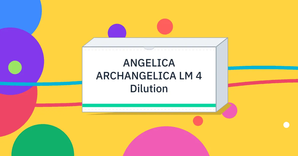 Symbolbild: Packung mit der Aufschrift ANGELICA ARCHANGELICA LM 4 Dilution (PZN 13367883) – Verfügbarkeit und Bezug in Apotheken in Frankfurt am Main