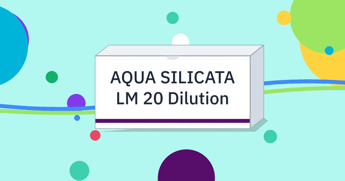 Symbolbild: Packung mit der Aufschrift AQUA SILICATA LM 20 Dilution (PZN 13383072) – Verfügbarkeit und Bezug in Apotheken in Frankfurt am Main