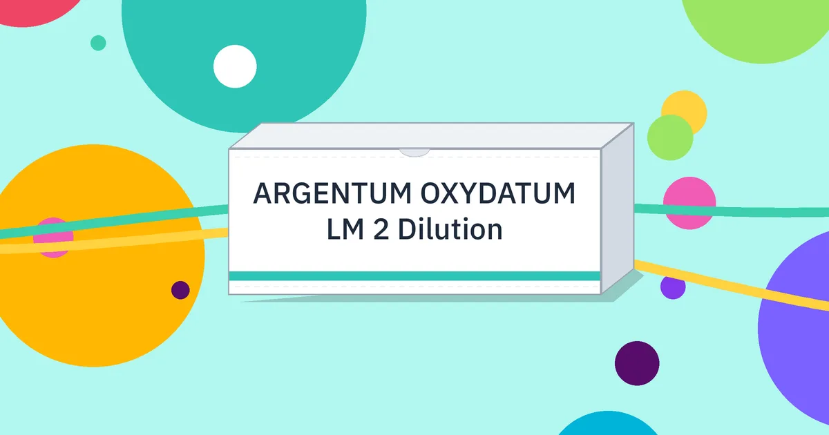 Symbolbild: Packung mit der Aufschrift ARGENTUM OXYDATUM LM 2 Dilution (PZN 12768976) – Verfügbarkeit und Bezug in Apotheken in Frankfurt am Main