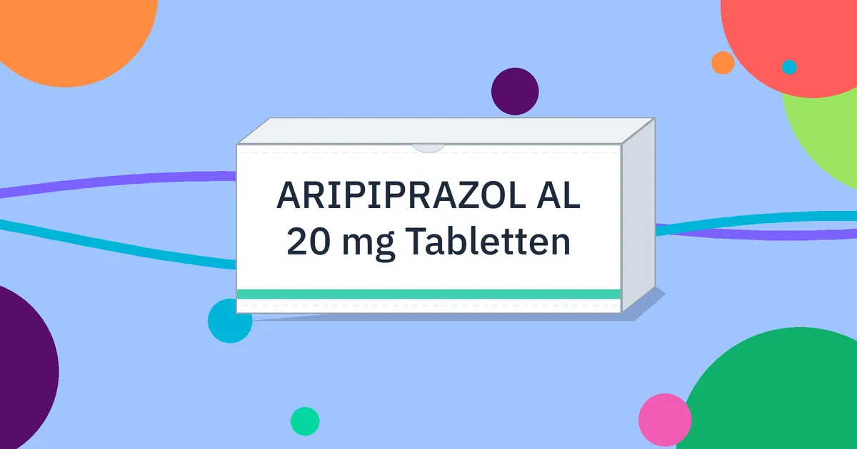 Symbolbild: Packung mit der Aufschrift ARIPIPRAZOL AL 20 mg Tabletten (PZN 13859103) – Verfügbarkeit und Bezug in Apotheken in Frankfurt am Main