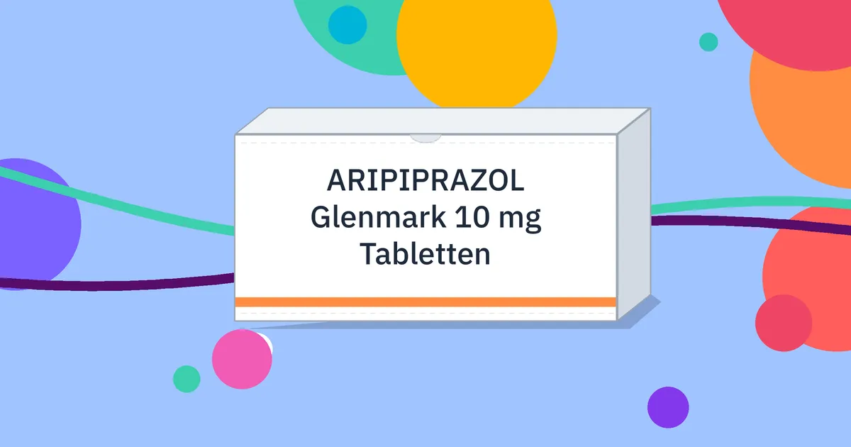 Symbolbild: Packung mit der Aufschrift ARIPIPRAZOL Glenmark 10 mg Tabletten (PZN 10788354) – Verfügbarkeit und Bezug in Apotheken in Frankfurt am Main