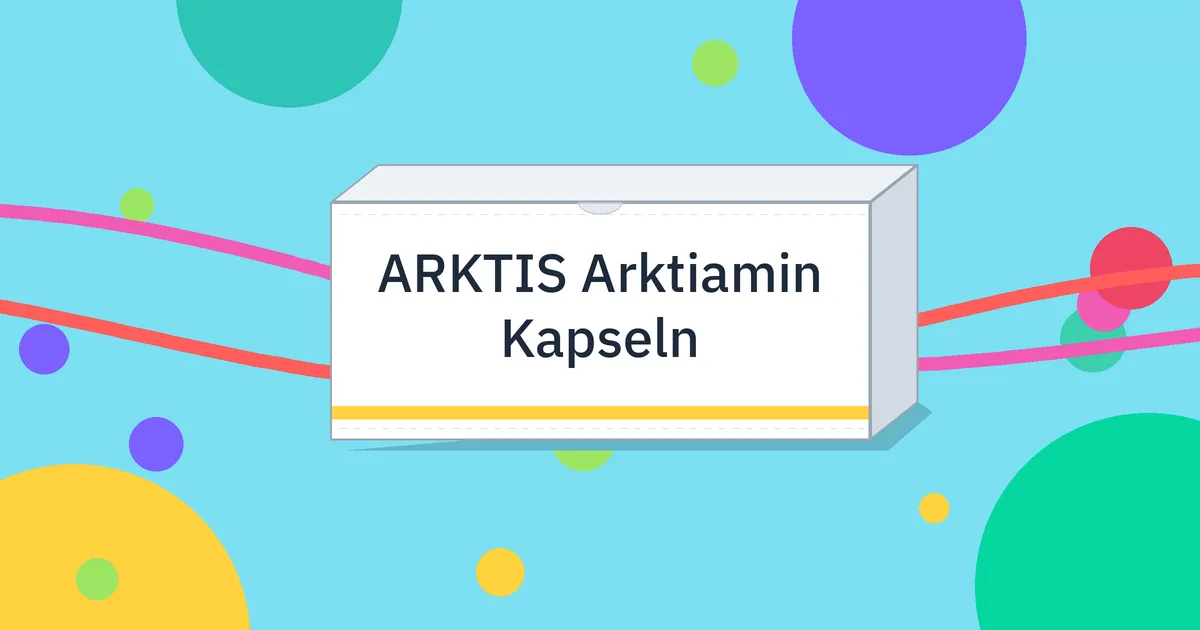 Symbolbild: Packung mit der Aufschrift ARKTIS Arktiamin Kapseln (PZN 16024008) – Verfügbarkeit und Bezug in Apotheken in Frankfurt am Main