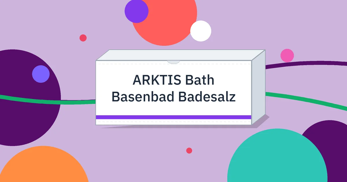 Symbolbild: Packung mit der Aufschrift ARKTIS Bath Basenbad Badesalz (PZN 15638553) – Verfügbarkeit und Bezug in Apotheken in Frankfurt am Main