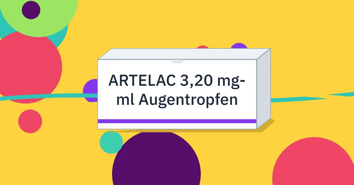 Symbolbild: Packung mit der Aufschrift ARTELAC 3,20 mg-ml Augentropfen (PZN 20541666) – Verfügbarkeit und Bezug in Apotheken in Frankfurt am Main