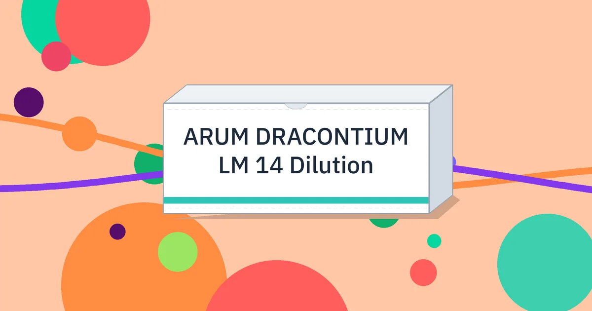 Symbolbild: Packung mit der Aufschrift ARUM DRACONTIUM LM 14 Dilution (PZN 13395187) – Verfügbarkeit und Bezug in Apotheken in Frankfurt am Main