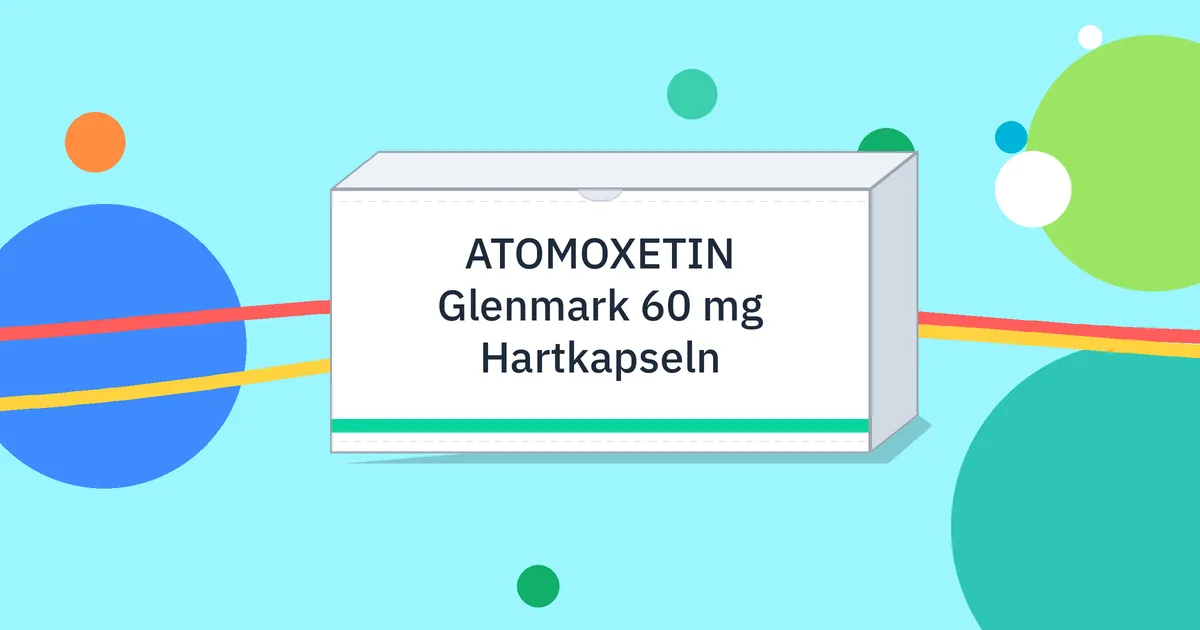 Symbolbild: Packung mit der Aufschrift ATOMOXETIN Glenmark 60 mg Hartkapseln (PZN 15211599) – Verfügbarkeit und Bezug in Apotheken in Frankfurt am Main