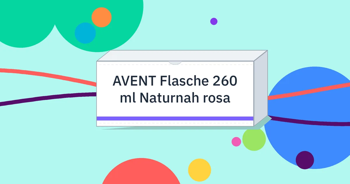 Symbolbild: Packung mit der Aufschrift AVENT Flasche 260 ml Naturnah rosa (PZN 03109602) – Verfügbarkeit und Bezug in Apotheken in Frankfurt am Main