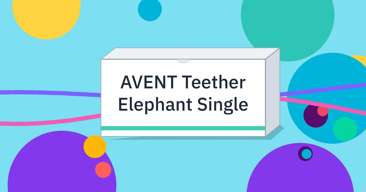 Symbolbild: Packung mit der Aufschrift AVENT Teether Elephant Single (PZN 10067726) – Verfügbarkeit und Bezug in Apotheken in Frankfurt am Main