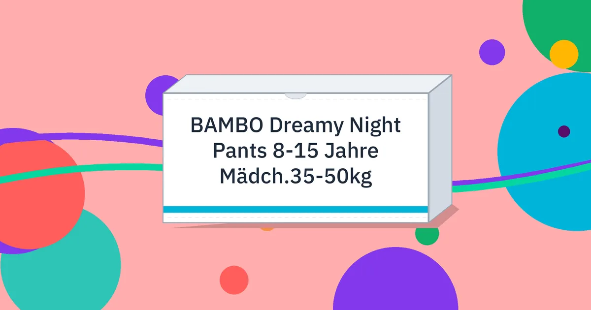 Symbolbild: Packung mit der Aufschrift BAMBO Dreamy Night Pants 8-15 Jahre Mädch.35-50kg (PZN 14355416) – Verfügbarkeit und Bezug in Apotheken in Frankfurt am Main