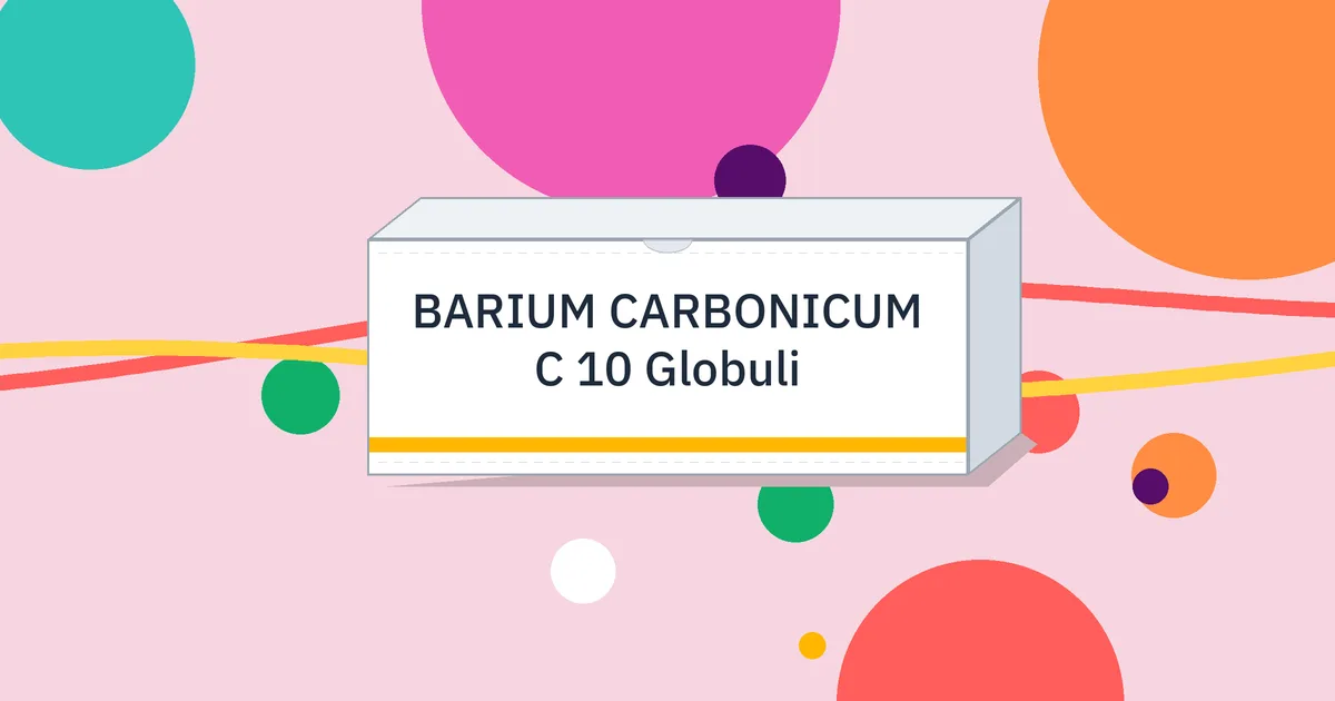 Symbolbild: Packung mit der Aufschrift BARIUM CARBONICUM C 10 Globuli (PZN 07161060) – Verfügbarkeit und Bezug in Apotheken in Frankfurt am Main