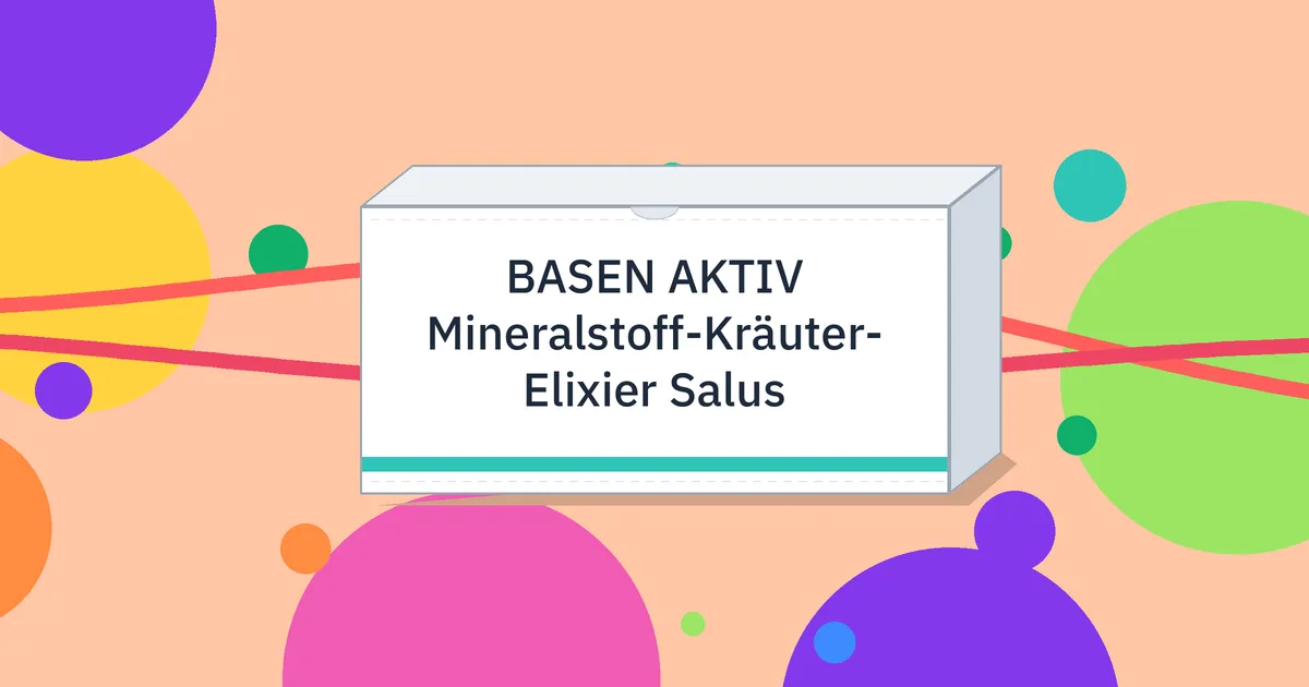 Symbolbild: Packung mit der Aufschrift BASEN AKTIV Mineralstoff-Kräuter-Elixier Salus (PZN 18354313) – Verfügbarkeit und Bezug in Apotheken in Frankfurt am Main