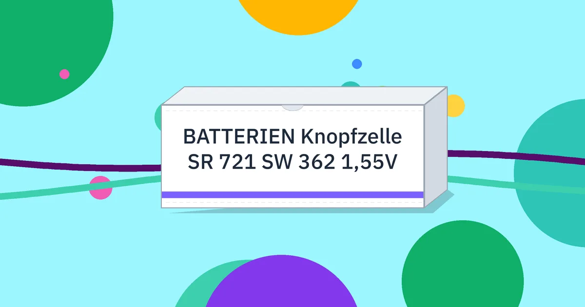 Symbolbild: Packung mit der Aufschrift BATTERIEN Knopfzelle SR 721 SW 362 1,55V (PZN 00684777) – Verfügbarkeit und Bezug in Apotheken in Frankfurt am Main