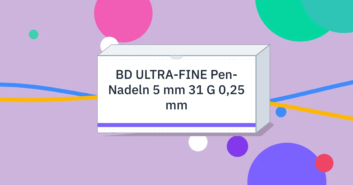 Symbolbild: Packung mit der Aufschrift BD ULTRA-FINE Pen-Nadeln 5 mm 31 G 0,25 mm (PZN 17481831) – Verfügbarkeit und Bezug in Apotheken in Frankfurt am Main