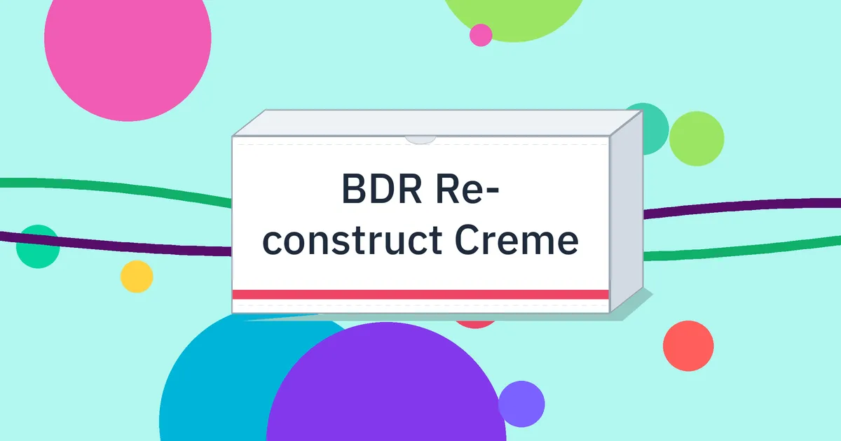 Symbolbild: Packung mit der Aufschrift BDR Re-construct Creme (PZN 19222921) – Verfügbarkeit und Bezug in Apotheken in Frankfurt am Main