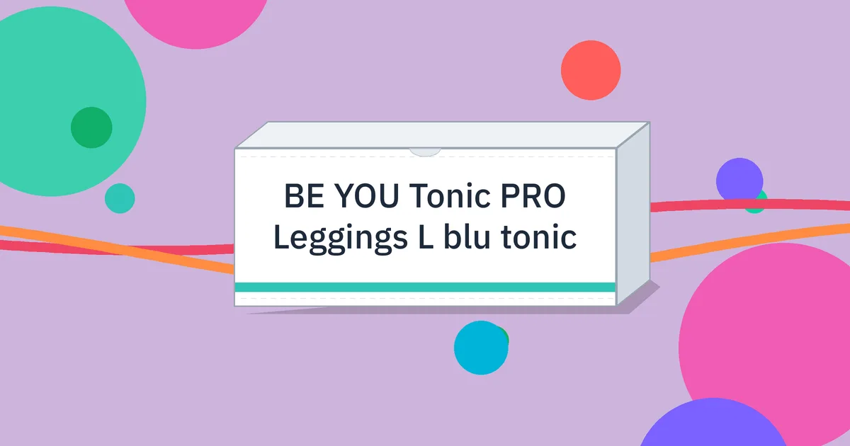 Symbolbild: Packung mit der Aufschrift BE YOU Tonic PRO Leggings L blu tonic (PZN 20376730) – Verfügbarkeit und Bezug in Apotheken in Frankfurt am Main