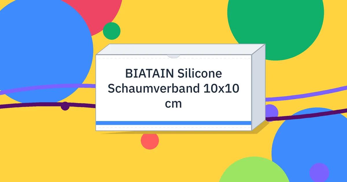 Symbolbild: Packung mit der Aufschrift BIATAIN Silicone Schaumverband 10x10 cm (PZN 19827699) – Verfügbarkeit und Bezug in Apotheken in Frankfurt am Main