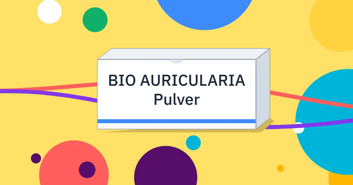 Symbolbild: Packung mit der Aufschrift BIO AURICULARIA Pulver (PZN 11692604) – Verfügbarkeit und Bezug in Apotheken in Frankfurt am Main