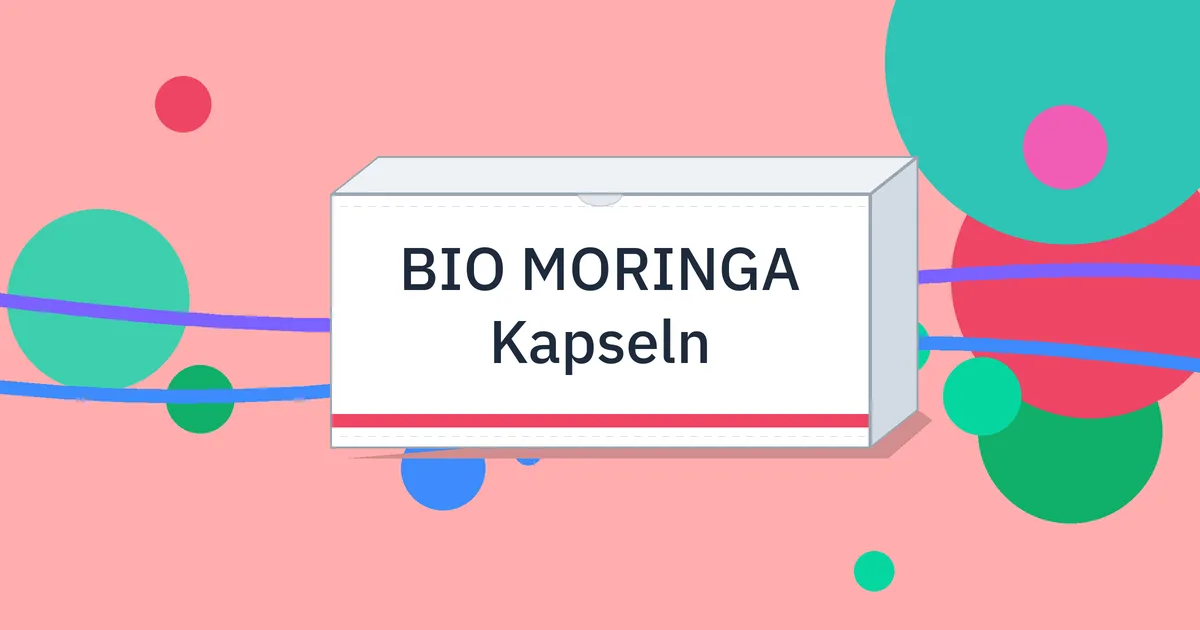 Symbolbild: Packung mit der Aufschrift BIO MORINGA Kapseln (PZN 13354484) – Verfügbarkeit und Bezug in Apotheken in Frankfurt am Main
