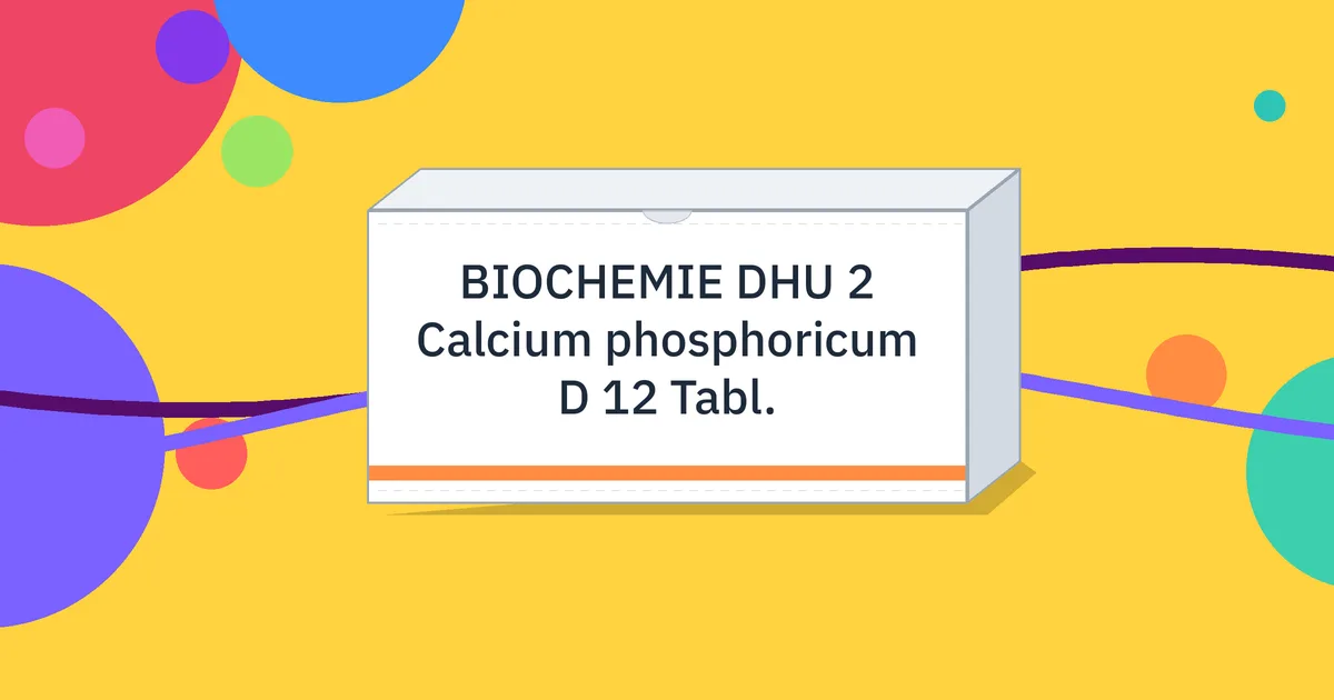 Symbolbild: Packung mit der Aufschrift BIOCHEMIE DHU 2 Calcium phosphoricum D 12 Tabl. (PZN 02580450) – Verfügbarkeit und Bezug in Apotheken in Frankfurt am Main
