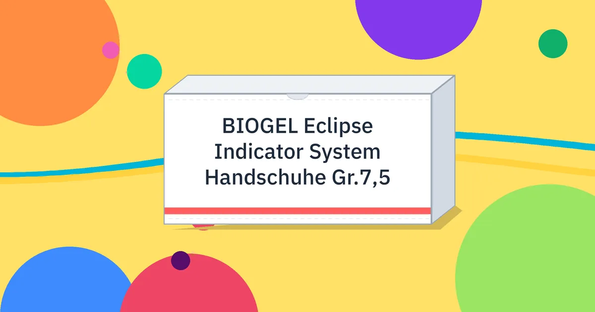 Symbolbild: Packung mit der Aufschrift BIOGEL Eclipse Indicator System Handschuhe Gr.7,5 (PZN 04701768) – Verfügbarkeit und Bezug in Apotheken in Frankfurt am Main