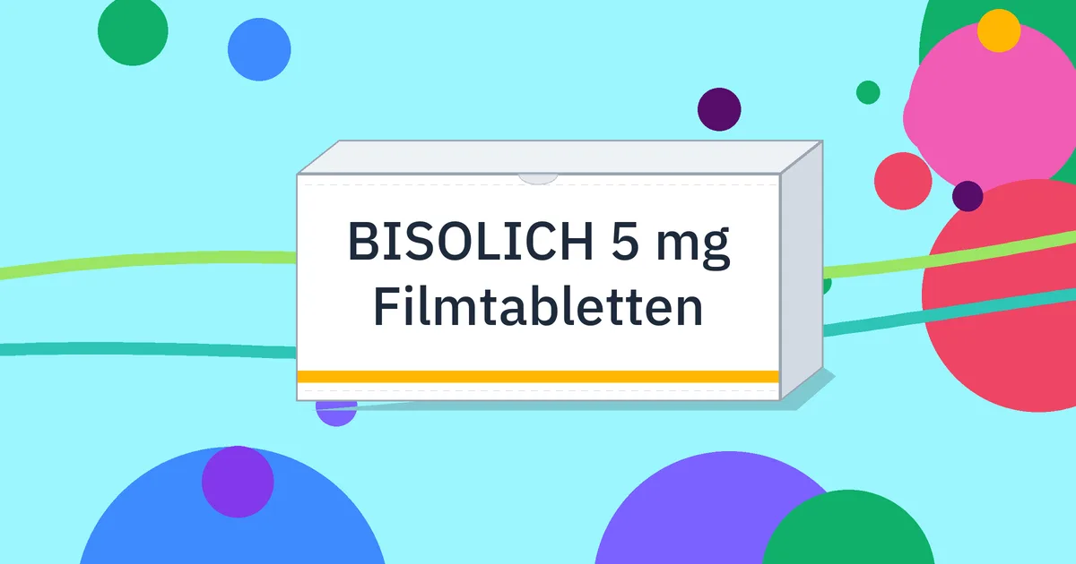 Symbolbild: Packung mit der Aufschrift BISOLICH 5 mg Filmtabletten (PZN 00992852) – Verfügbarkeit und Bezug in Apotheken in Frankfurt am Main