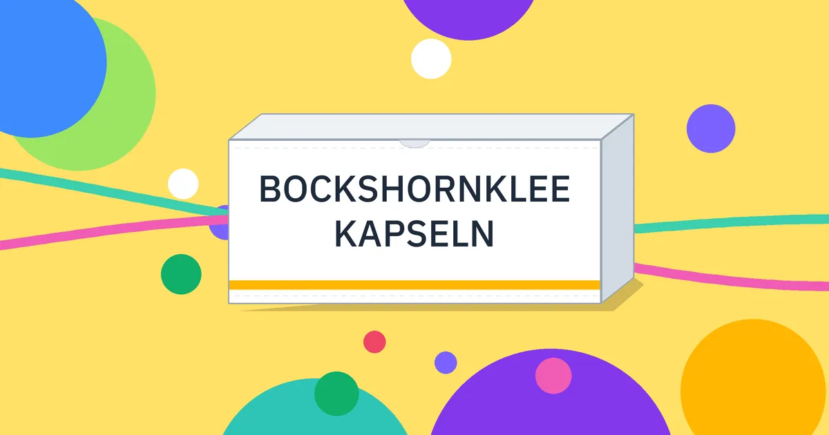 Symbolbild: Packung mit der Aufschrift BOCKSHORNKLEE KAPSELN (PZN 10323543) – Verfügbarkeit und Bezug in Apotheken in Frankfurt am Main