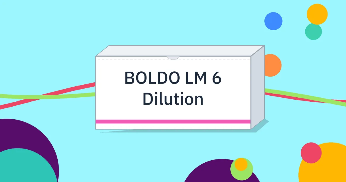 Symbolbild: Packung mit der Aufschrift BOLDO LM 6 Dilution (PZN 13390209) – Verfügbarkeit und Bezug in Apotheken in Frankfurt am Main