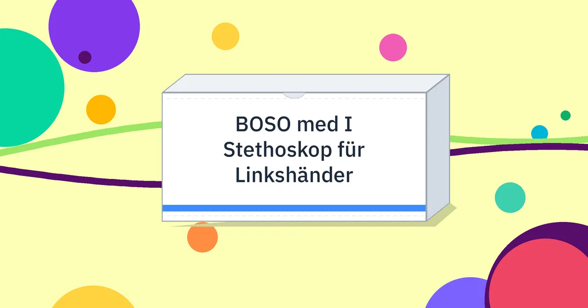 Symbolbild: Packung mit der Aufschrift BOSO med I Stethoskop für Linkshänder (PZN 00118262) – Verfügbarkeit und Bezug in Apotheken in Frankfurt am Main