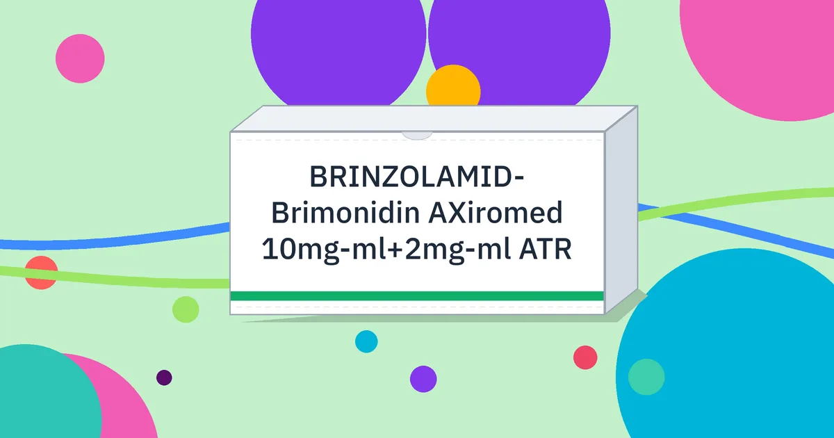 Symbolbild: Packung mit der Aufschrift BRINZOLAMID-Brimonidin AXiromed 10mg-ml+2mg-ml ATR (PZN 19237070) – Verfügbarkeit und Bezug in Apotheken in Frankfurt am Main