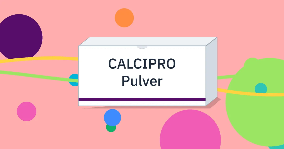 Symbolbild: Packung mit der Aufschrift CALCIPRO Pulver (PZN 03672148) – Verfügbarkeit und Bezug in Apotheken in Frankfurt am Main