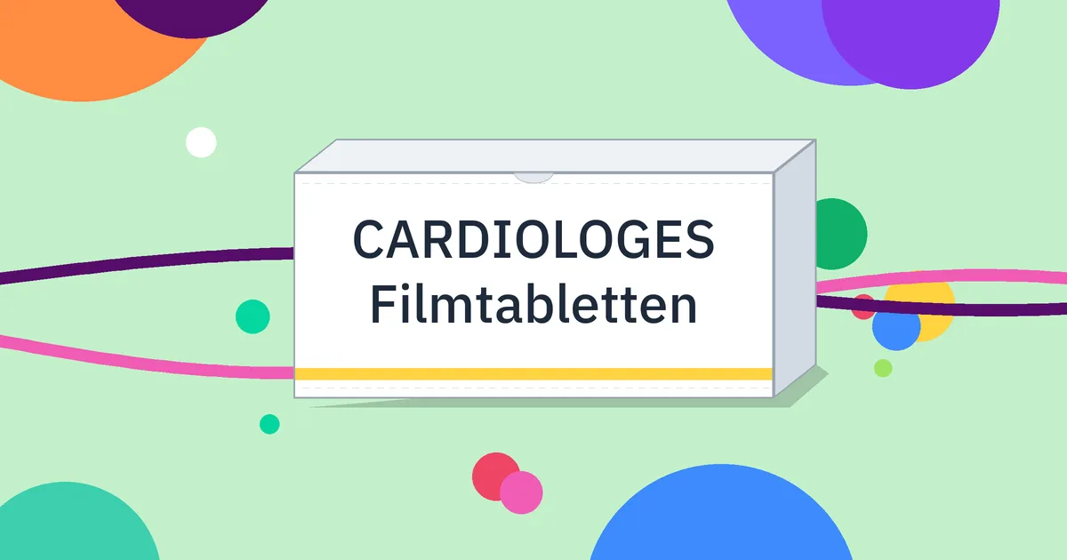Symbolbild: Packung mit der Aufschrift CARDIOLOGES Filmtabletten (PZN 18862564) – Verfügbarkeit und Bezug in Apotheken in Frankfurt am Main