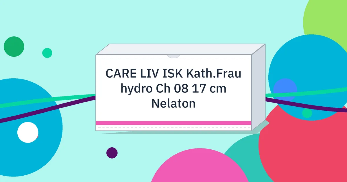 Symbolbild: Packung mit der Aufschrift CARE LIV ISK Kath.Frau hydro Ch 08 17 cm Nelaton (PZN 18890879) – Verfügbarkeit und Bezug in Apotheken in Frankfurt am Main