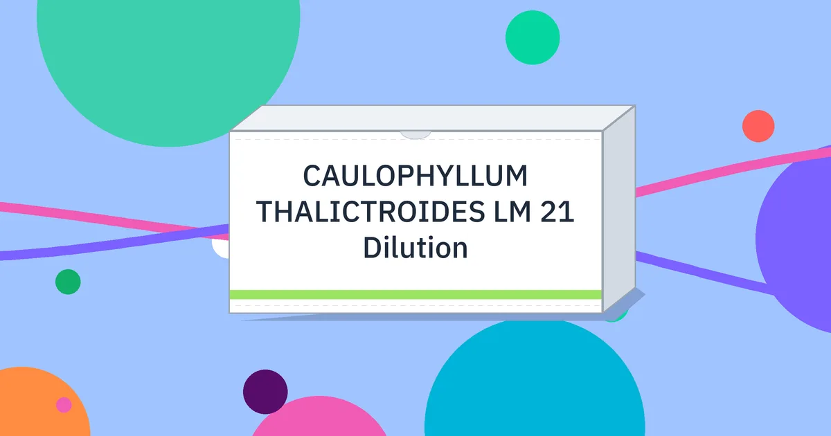 Symbolbild: Packung mit der Aufschrift CAULOPHYLLUM THALICTROIDES LM 21 Dilution (PZN 13434881) – Verfügbarkeit und Bezug in Apotheken in Frankfurt am Main
