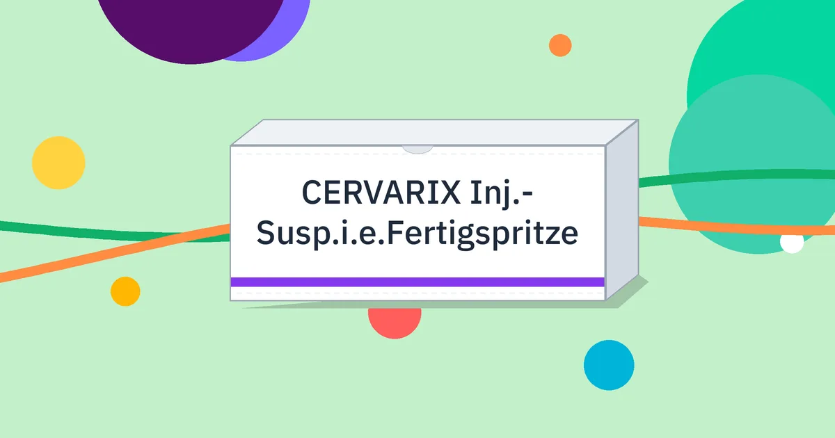 Symbolbild: Packung mit der Aufschrift CERVARIX Inj.-Susp.i.e.Fertigspritze (PZN 11551559) – Verfügbarkeit und Bezug in Apotheken in Frankfurt am Main
