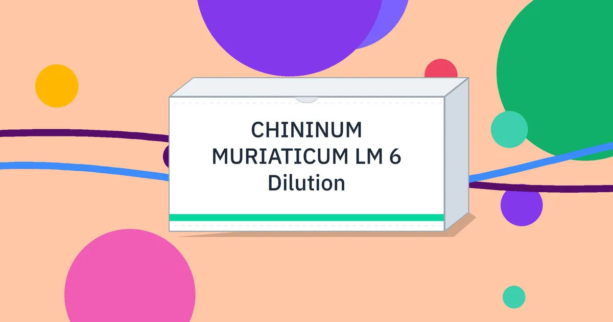 Symbolbild: Packung mit der Aufschrift CHININUM MURIATICUM LM 6 Dilution (PZN 12815061) – Verfügbarkeit und Bezug in Apotheken in Frankfurt am Main