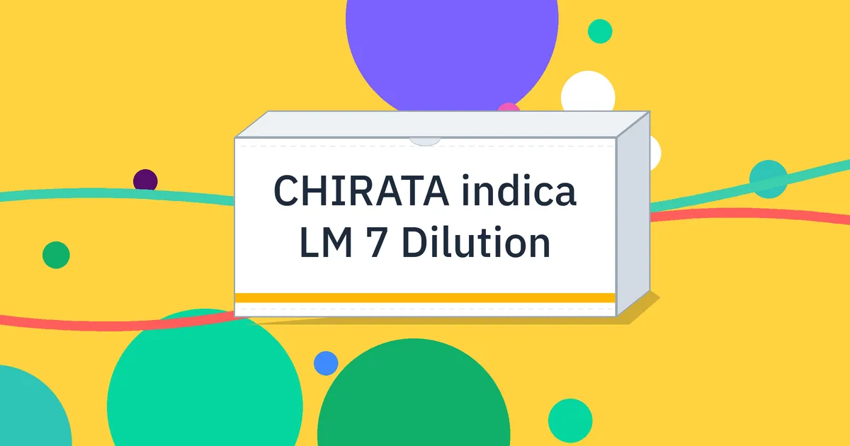 Symbolbild: Packung mit der Aufschrift CHIRATA indica LM 7 Dilution (PZN 13443555) – Verfügbarkeit und Bezug in Apotheken in Frankfurt am Main