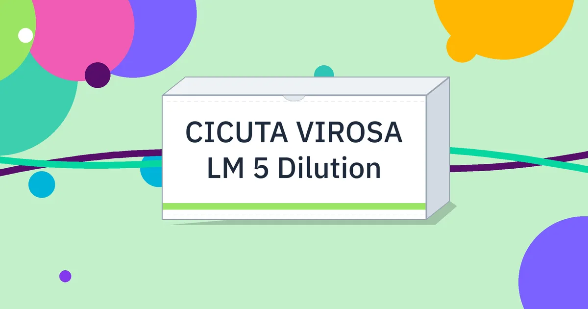 Symbolbild: Packung mit der Aufschrift CICUTA VIROSA LM 5 Dilution (PZN 12818639) – Verfügbarkeit und Bezug in Apotheken in Frankfurt am Main