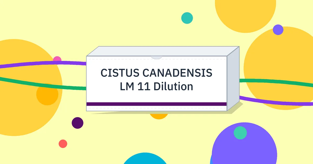 Symbolbild: Packung mit der Aufschrift CISTUS CANADENSIS LM 11 Dilution (PZN 12821274) – Verfügbarkeit und Bezug in Apotheken in Frankfurt am Main