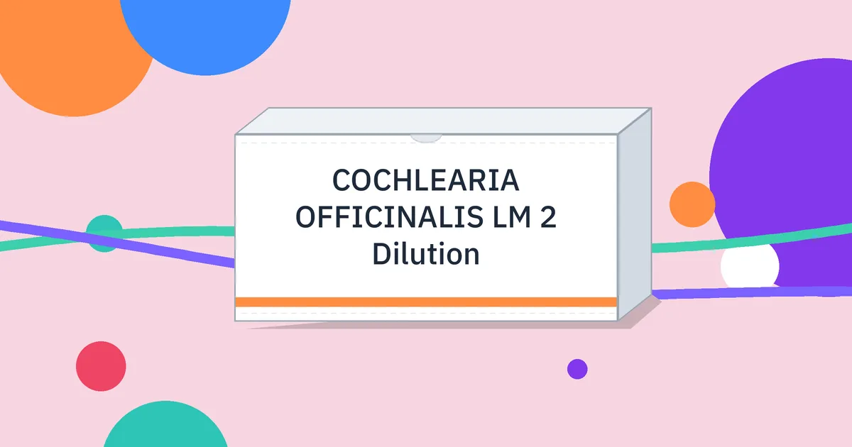 Symbolbild: Packung mit der Aufschrift COCHLEARIA OFFICINALIS LM 2 Dilution (PZN 12829353) – Verfügbarkeit und Bezug in Apotheken in Frankfurt am Main