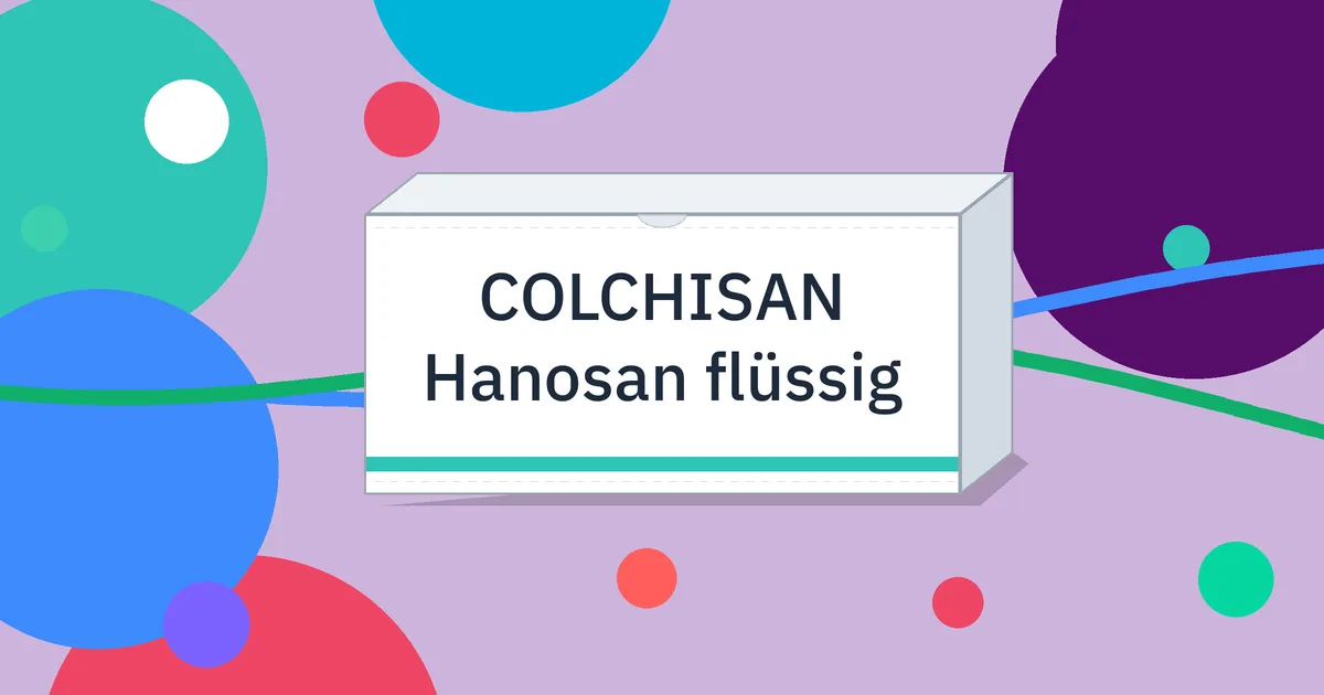 Symbolbild: Packung mit der Aufschrift COLCHISAN Hanosan flüssig (PZN 02781929) – Verfügbarkeit und Bezug in Apotheken in Frankfurt am Main