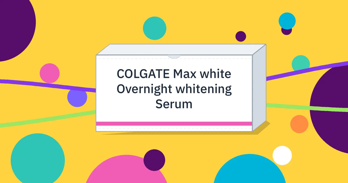 Symbolbild: Packung mit der Aufschrift COLGATE Max white Overnight whitening Serum (PZN 19690970) – Verfügbarkeit und Bezug in Apotheken in Frankfurt am Main