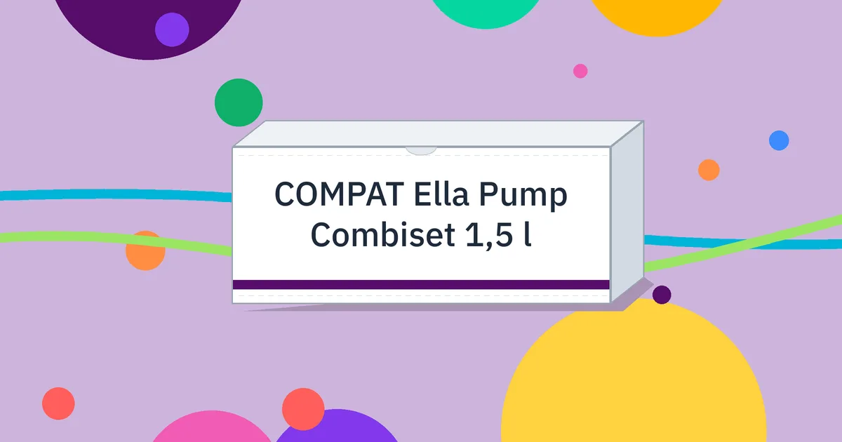 Symbolbild: Packung mit der Aufschrift COMPAT Ella Pump Combiset 1,5 l (PZN 12416616) – Verfügbarkeit und Bezug in Apotheken in Frankfurt am Main