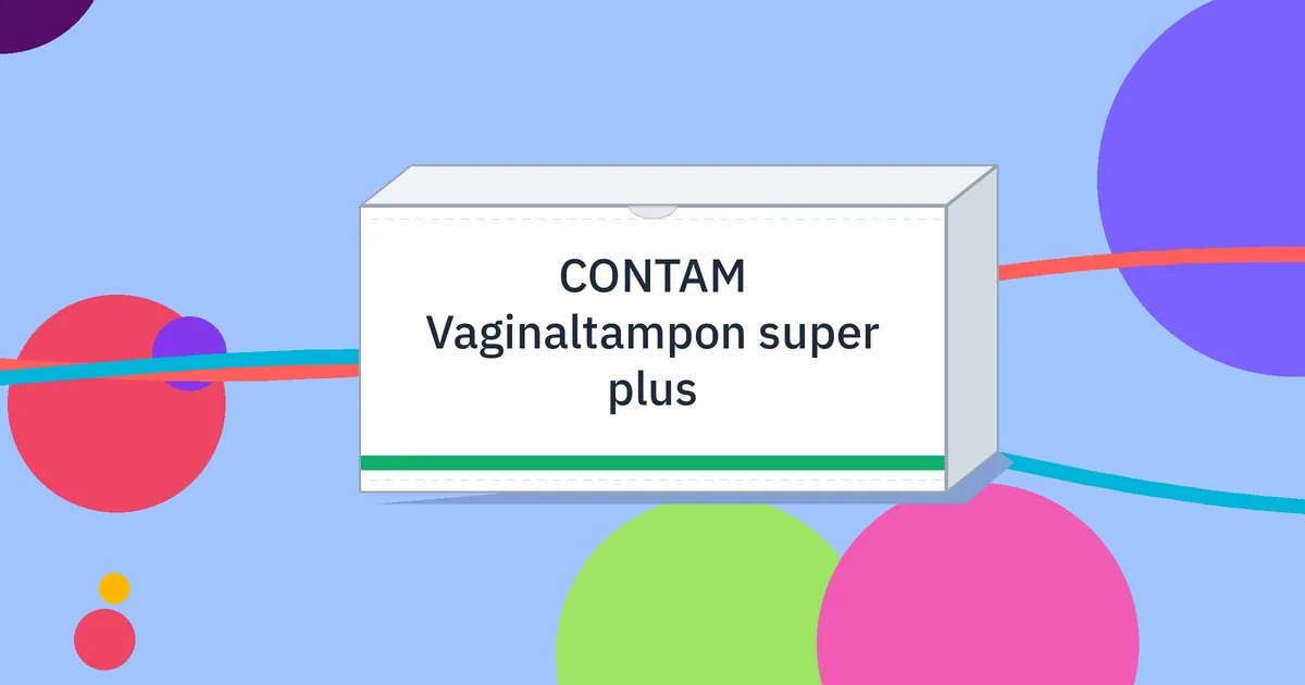 Symbolbild: Packung mit der Aufschrift CONTAM Vaginaltampon super plus (PZN 03410106) – Verfügbarkeit und Bezug in Apotheken in Frankfurt am Main