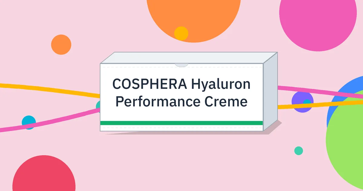 Symbolbild: Packung mit der Aufschrift COSPHERA Hyaluron Performance Creme (PZN 16242521) – Verfügbarkeit und Bezug in Apotheken in Frankfurt am Main