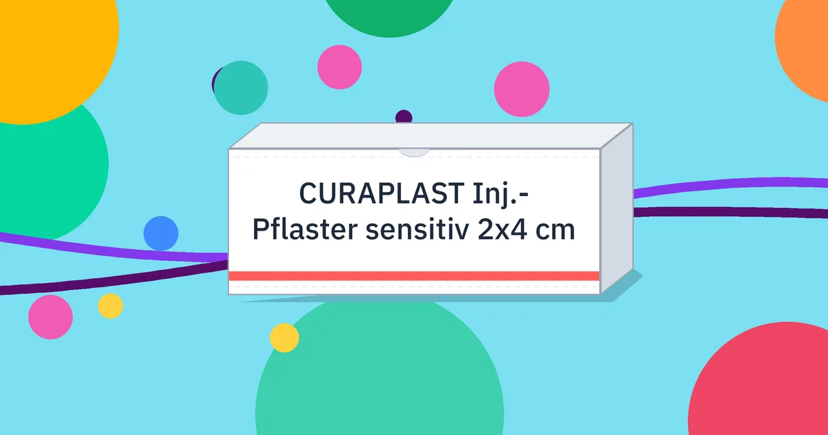 Symbolbild: Packung mit der Aufschrift CURAPLAST Inj.-Pflaster sensitiv 2x4 cm (PZN 17831538) – Verfügbarkeit und Bezug in Apotheken in Frankfurt am Main