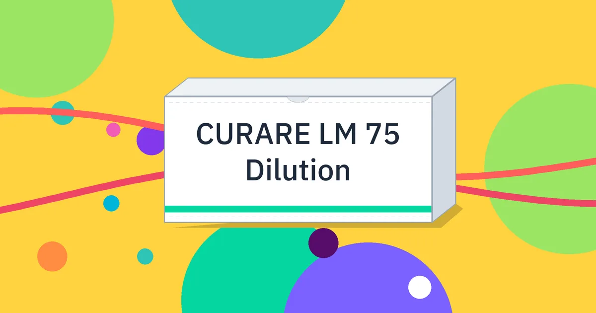 Symbolbild: Packung mit der Aufschrift CURARE LM 75 Dilution (PZN 12839788) – Verfügbarkeit und Bezug in Apotheken in Frankfurt am Main
