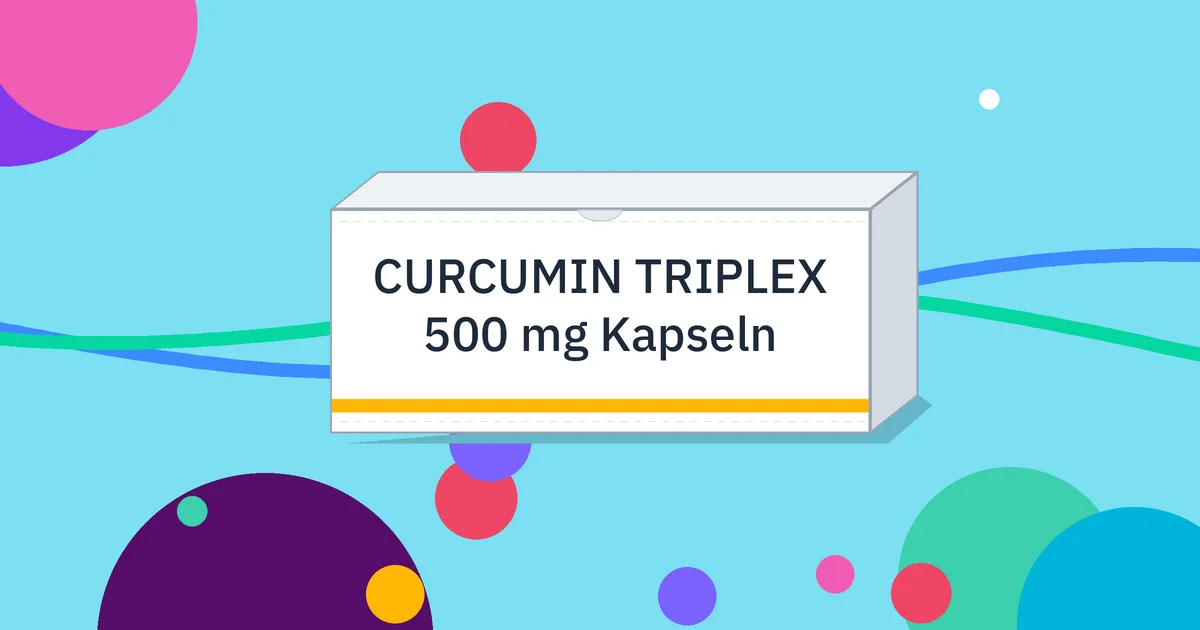 Symbolbild: Packung mit der Aufschrift CURCUMIN TRIPLEX 500 mg Kapseln (PZN 08904095) – Verfügbarkeit und Bezug in Apotheken in Frankfurt am Main