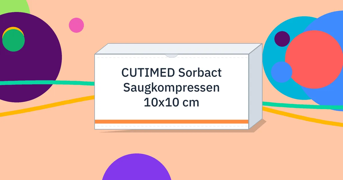 Symbolbild: Packung mit der Aufschrift CUTIMED Sorbact Saugkompressen 10x10 cm (PZN 16027194) – Verfügbarkeit und Bezug in Apotheken in Frankfurt am Main