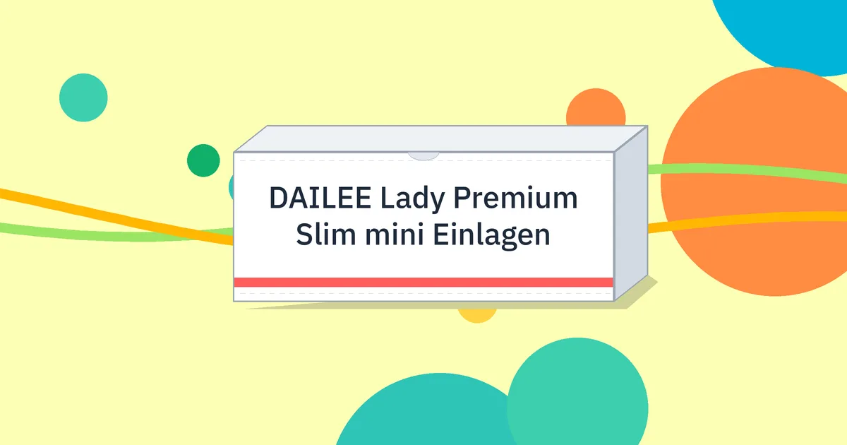 Symbolbild: Packung mit der Aufschrift DAILEE Lady Premium Slim mini Einlagen (PZN 16142802) – Verfügbarkeit und Bezug in Apotheken in Frankfurt am Main
